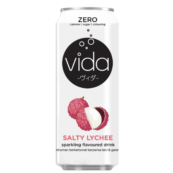 Vida Sparkling Flavoured Drink - Salty Lychee | PGCC ISLAMIC STORE