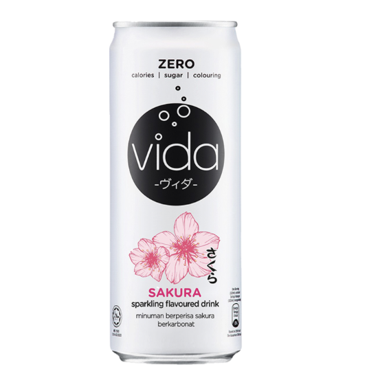 Vida Sparkling Flavoured Drink - Sakura | PGCC ISLAMIC STORE